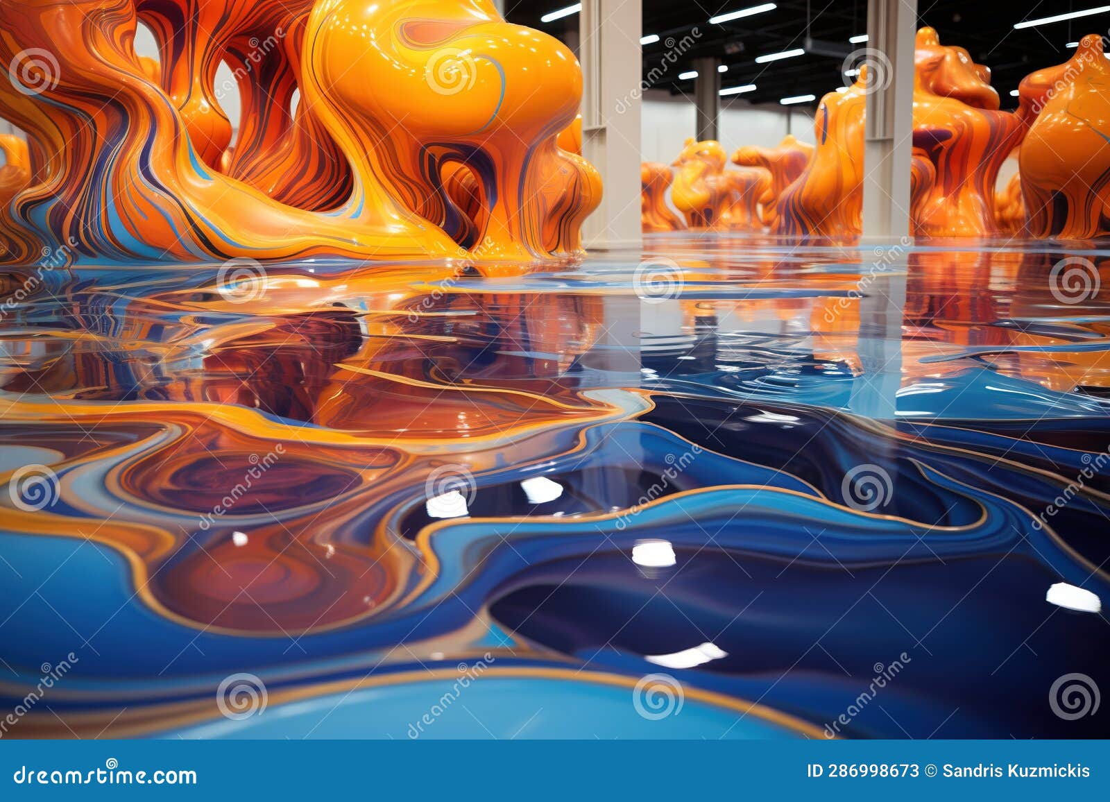 3d Floor Made of Epoxy Resin Stock Image - Image of illuminated ...
