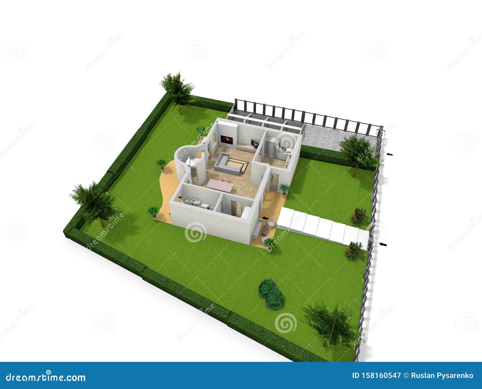 3d Floor Plan . Floor Plan. Color Floor Plans 3d Stock Image ...