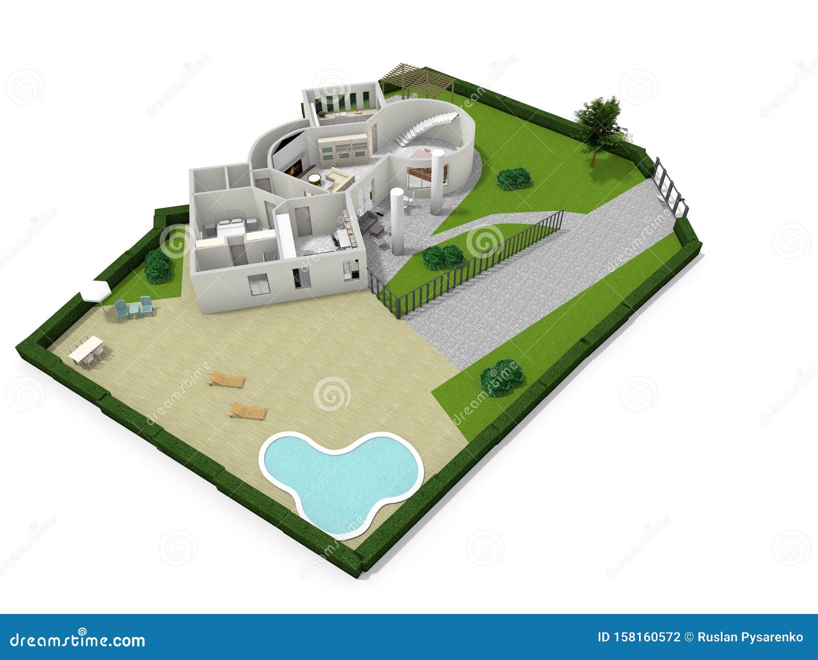 3d Floor Plan . Floor Plan. Color Floor Plans 3d Stock Photography ...