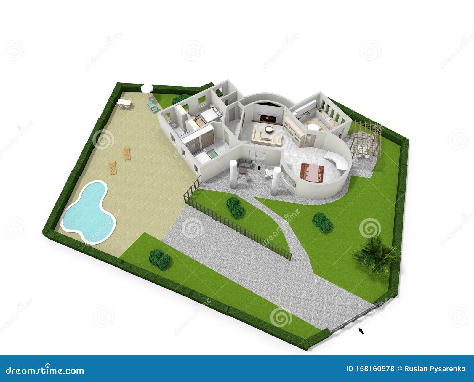 3d Floor Plan . Floor Plan. Color Floor Plans 3d Stock Photography ...