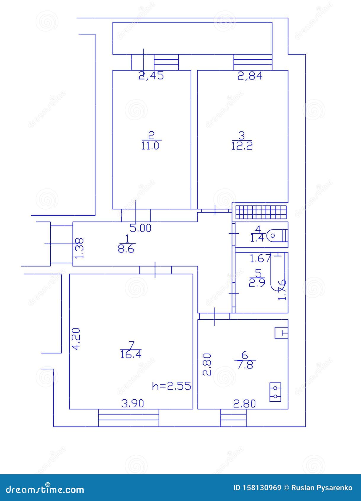 Floorplan Illustration. Floor Plan. Ffloorplanner Stock Illustration ...