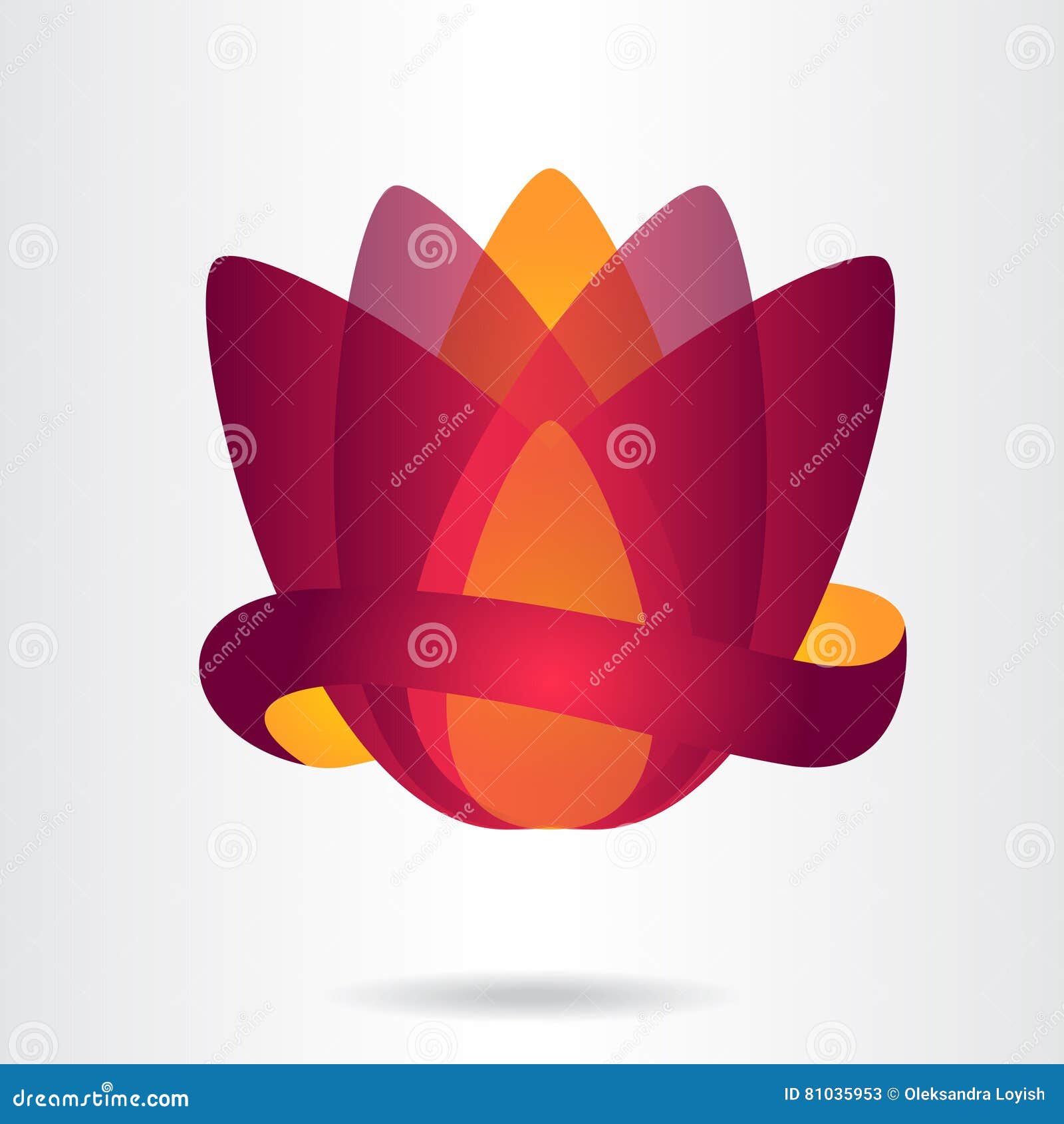 3D flower shape. stock vector. Illustration of abstract - 81035953