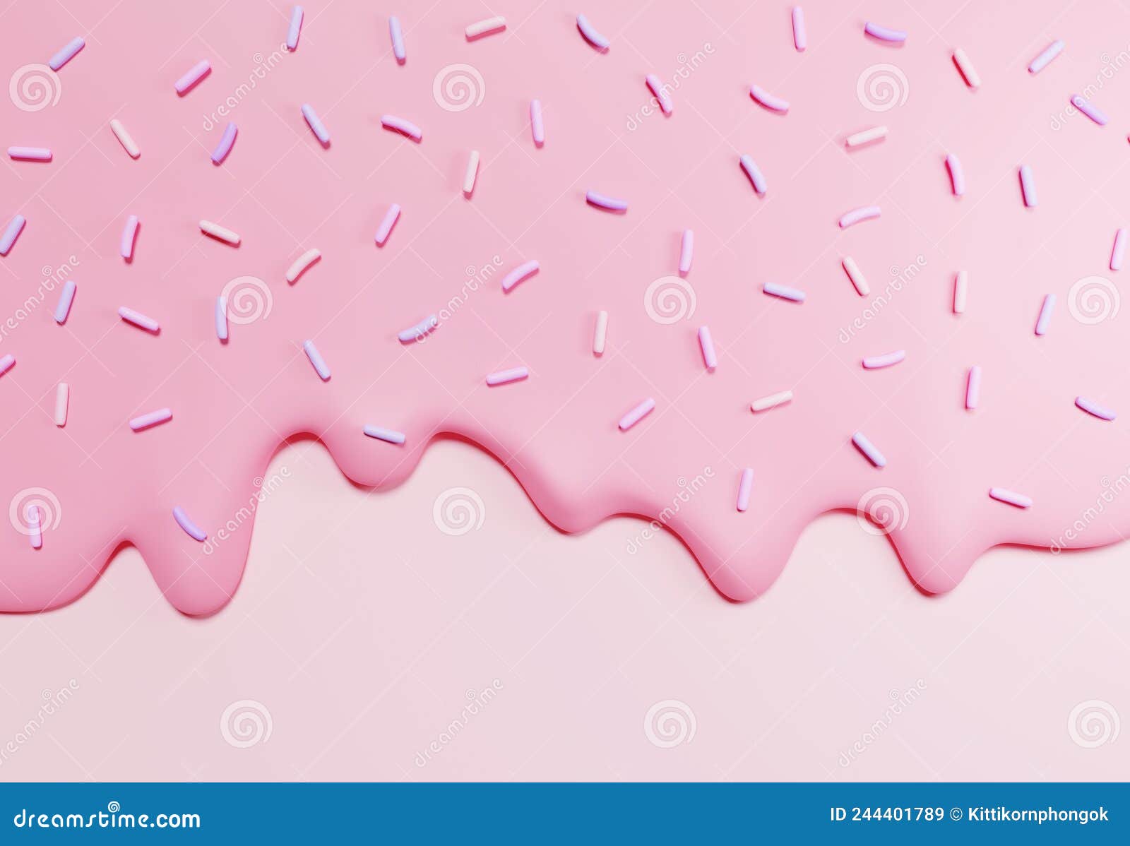 3D of Flowing Pink Liquid Texture on Pink Background Stock Illustration ...