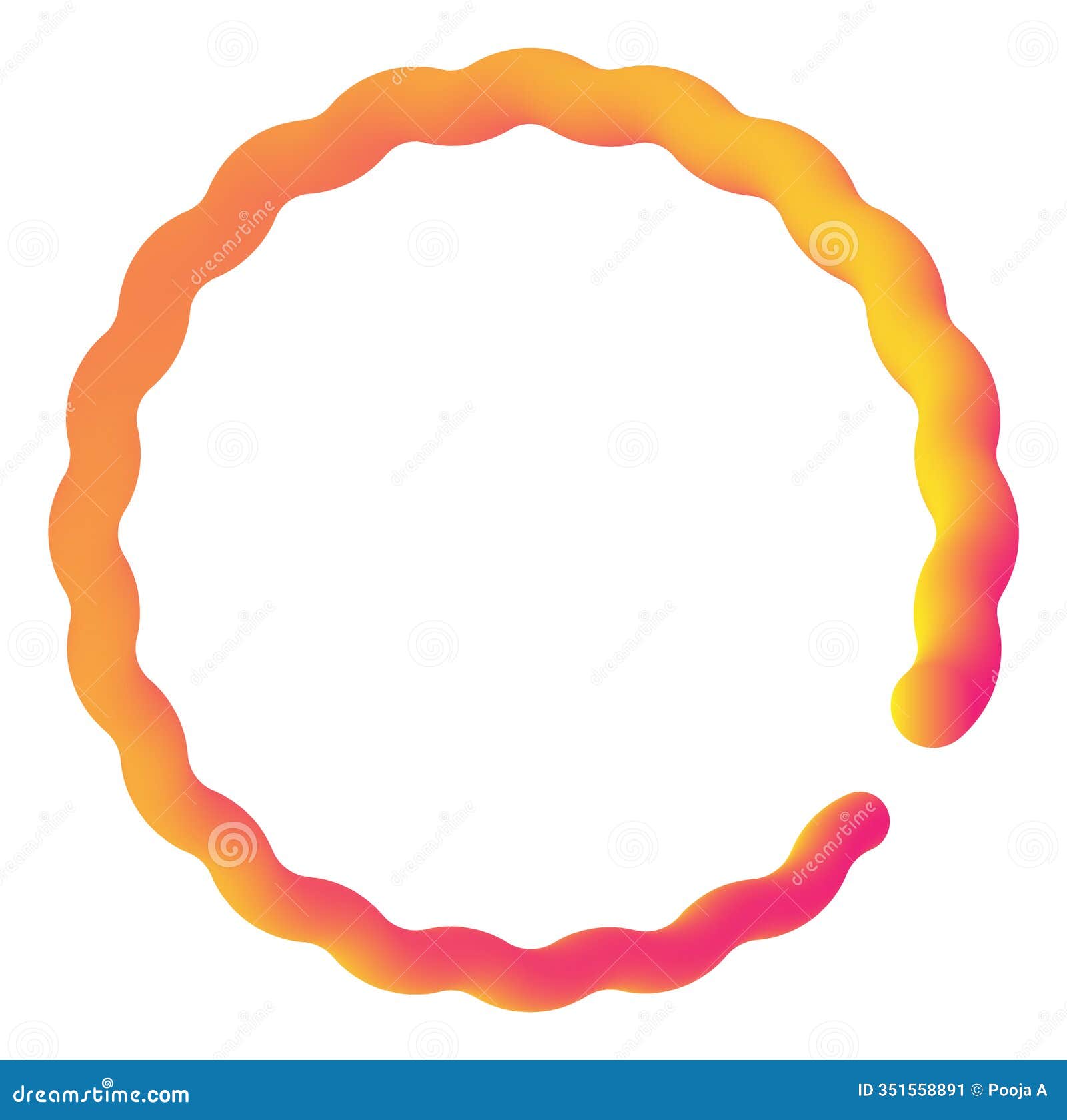 3d Fluid Wave Circle Shape, Abstract 3d Rounded Wave Circle Stock ...