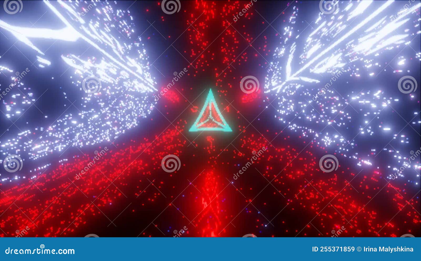 3d Fly through Geometry Tunnel with Neon Glow 3d Objects, Sci Fi Glow ...