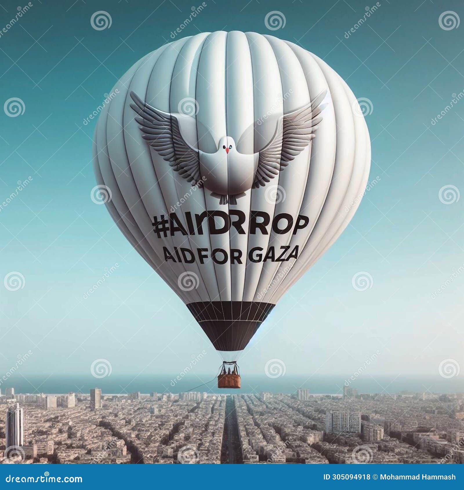 3d Flying Bird Airdrop Aid Render Stock Illustration - Illustration of ...