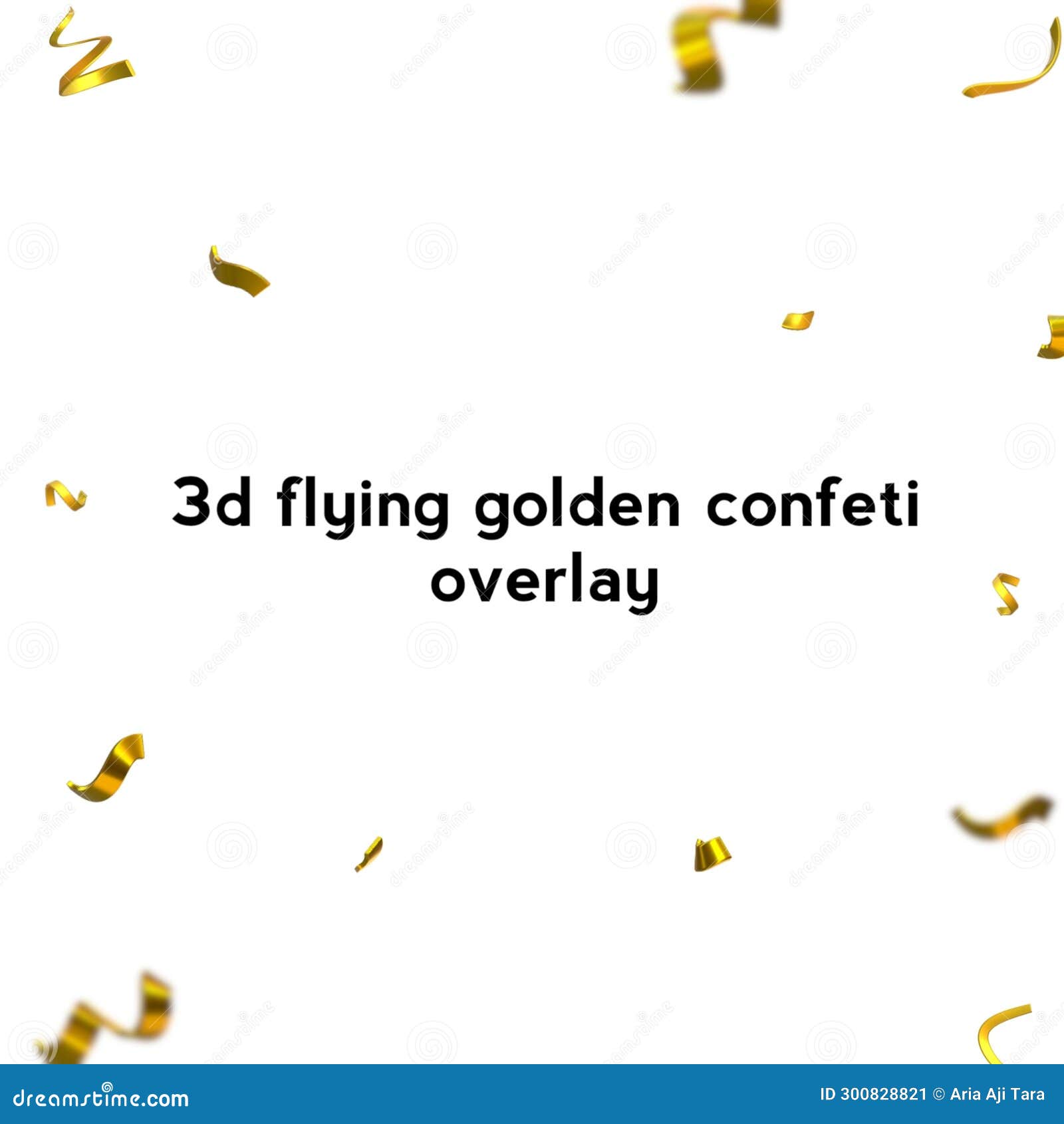 3d Flying Golden Confeti Overlay Stock Illustration - Illustration of ...