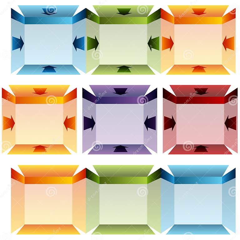 3D Folded Arrow Chart stock vector. Illustration of directional - 34224394