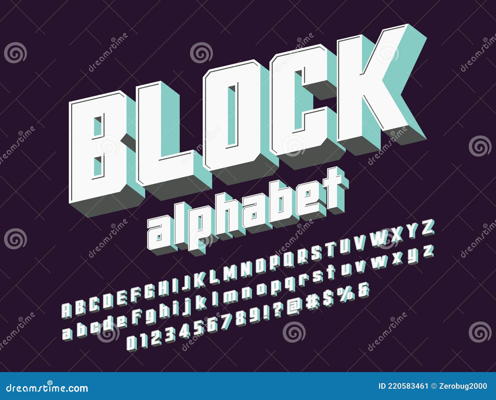 3D font stock vector. Illustration of lowercase, trendy - 220583461