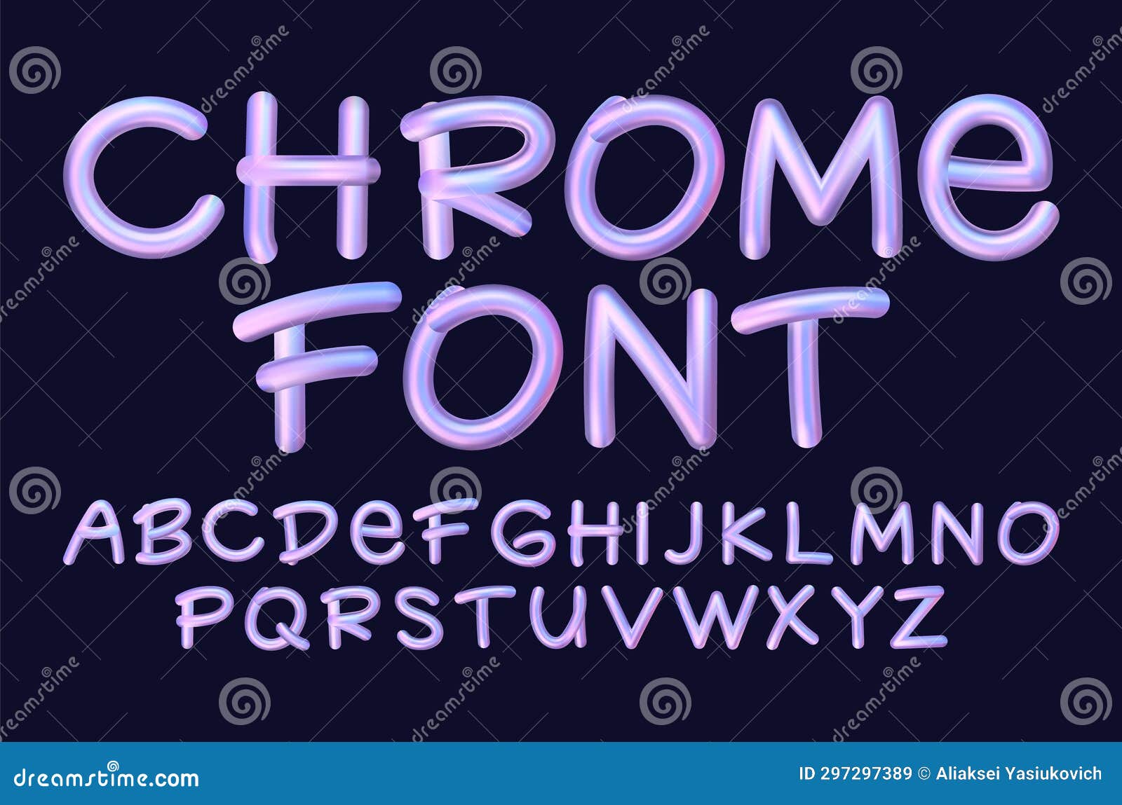 3D font in y2k. stock illustration. Illustration of platinum - 297297389