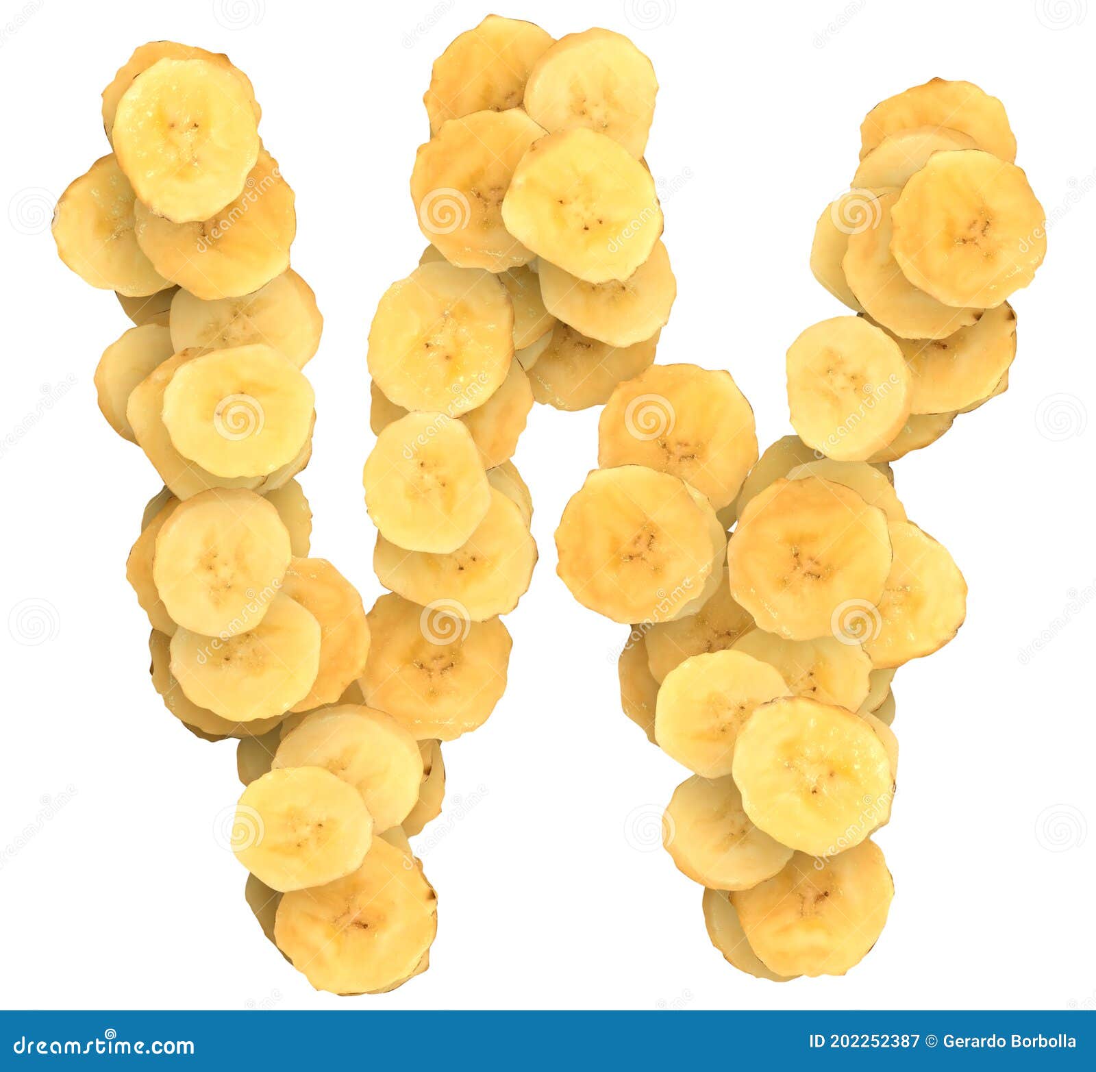 Banana 3D font stock illustration. Illustration of designs - 202252387