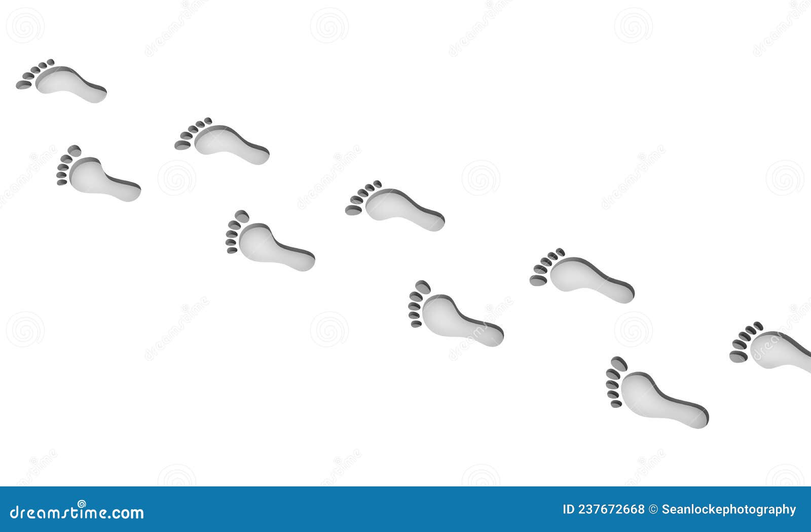 3d: Footprints in the Ground Stock Illustration - Illustration of ...