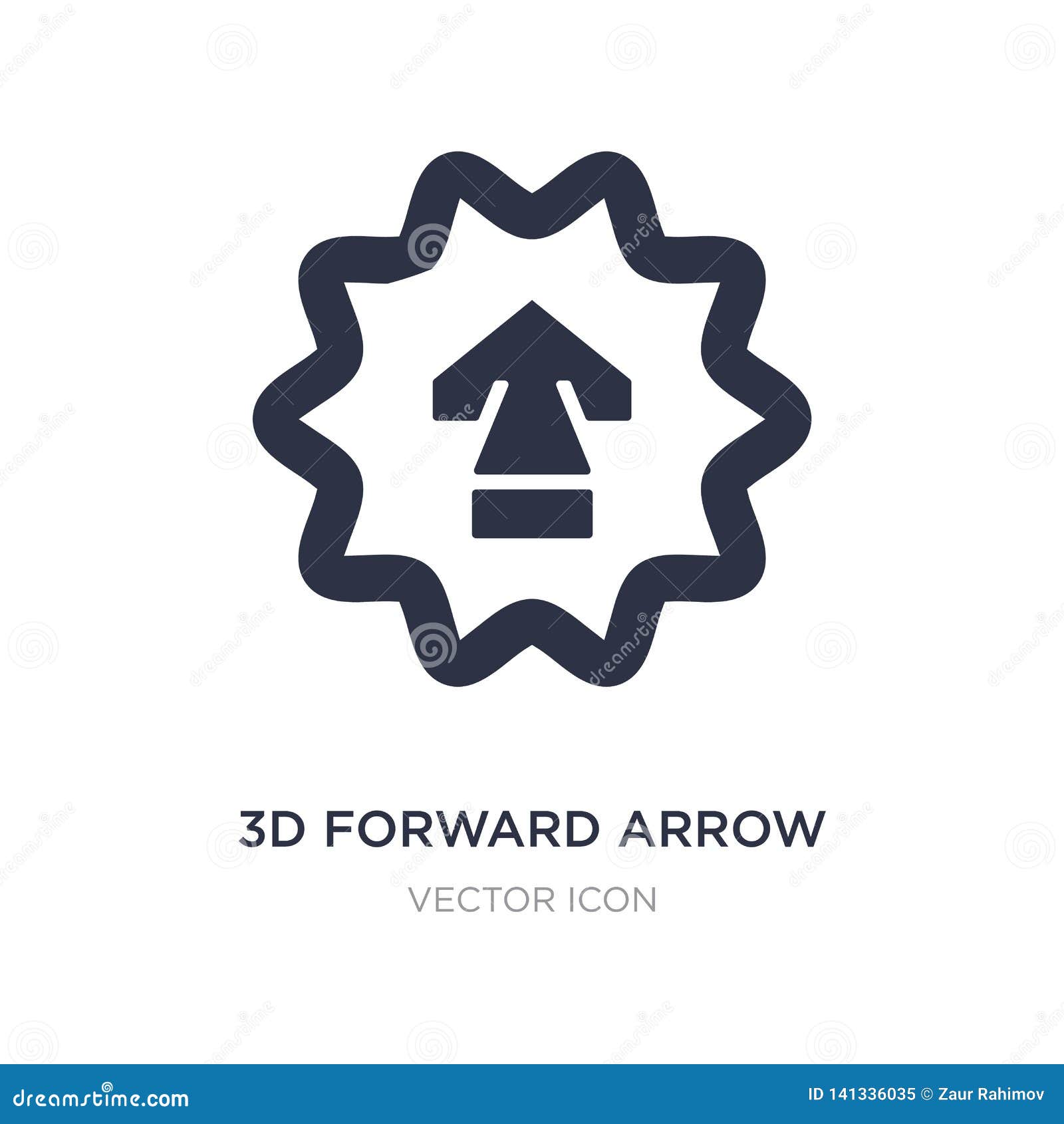 3d Forward Arrow Icon on White Background. Simple Element Illustration ...
