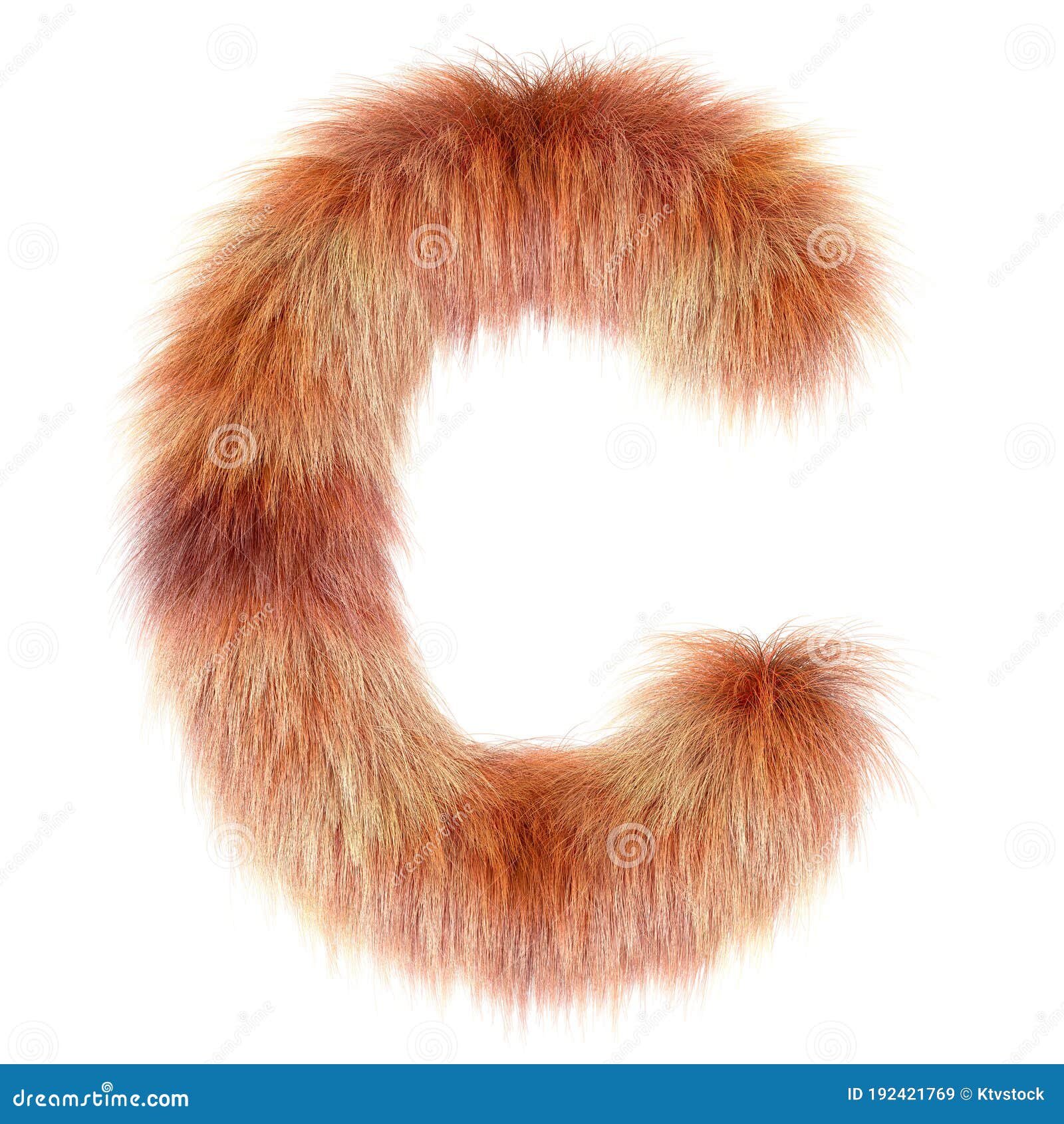 3d Fox Cartoon Funny Creative Fur Letter C Stock Image - Image of font ...
