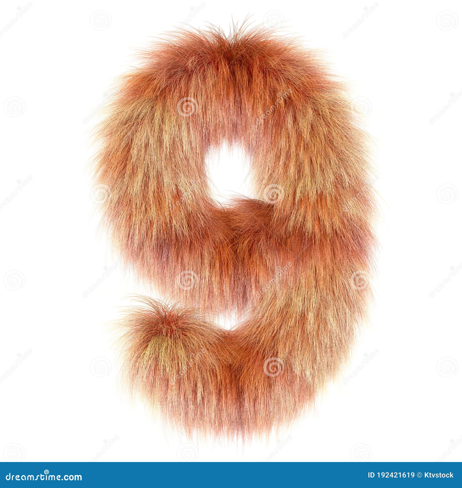 3d Fox Creative Cartoon Funny Fur Number 9 Stock Image - Image of ...