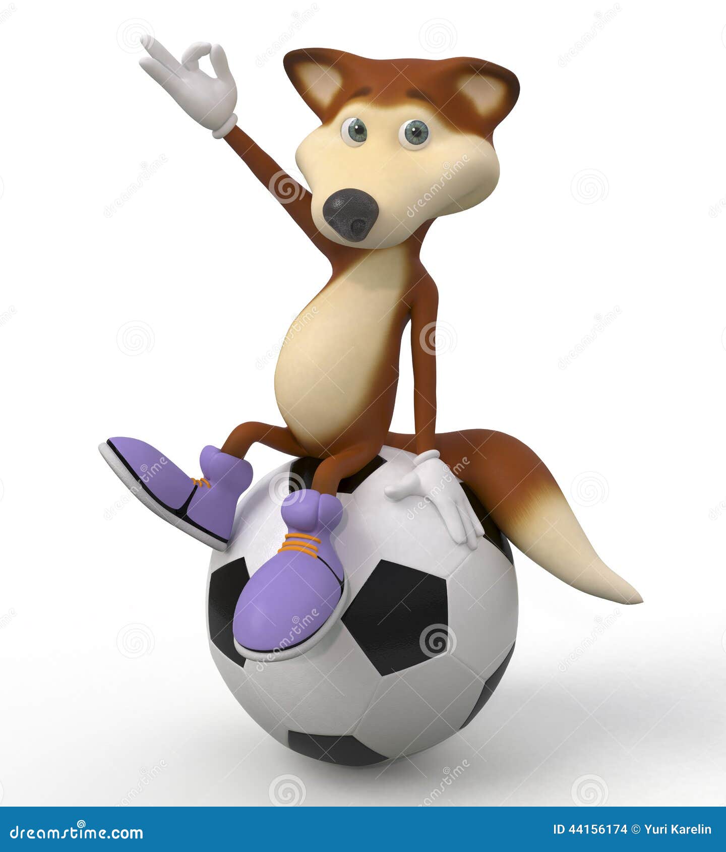 3d foxes football player stock illustration. Illustration of character ...