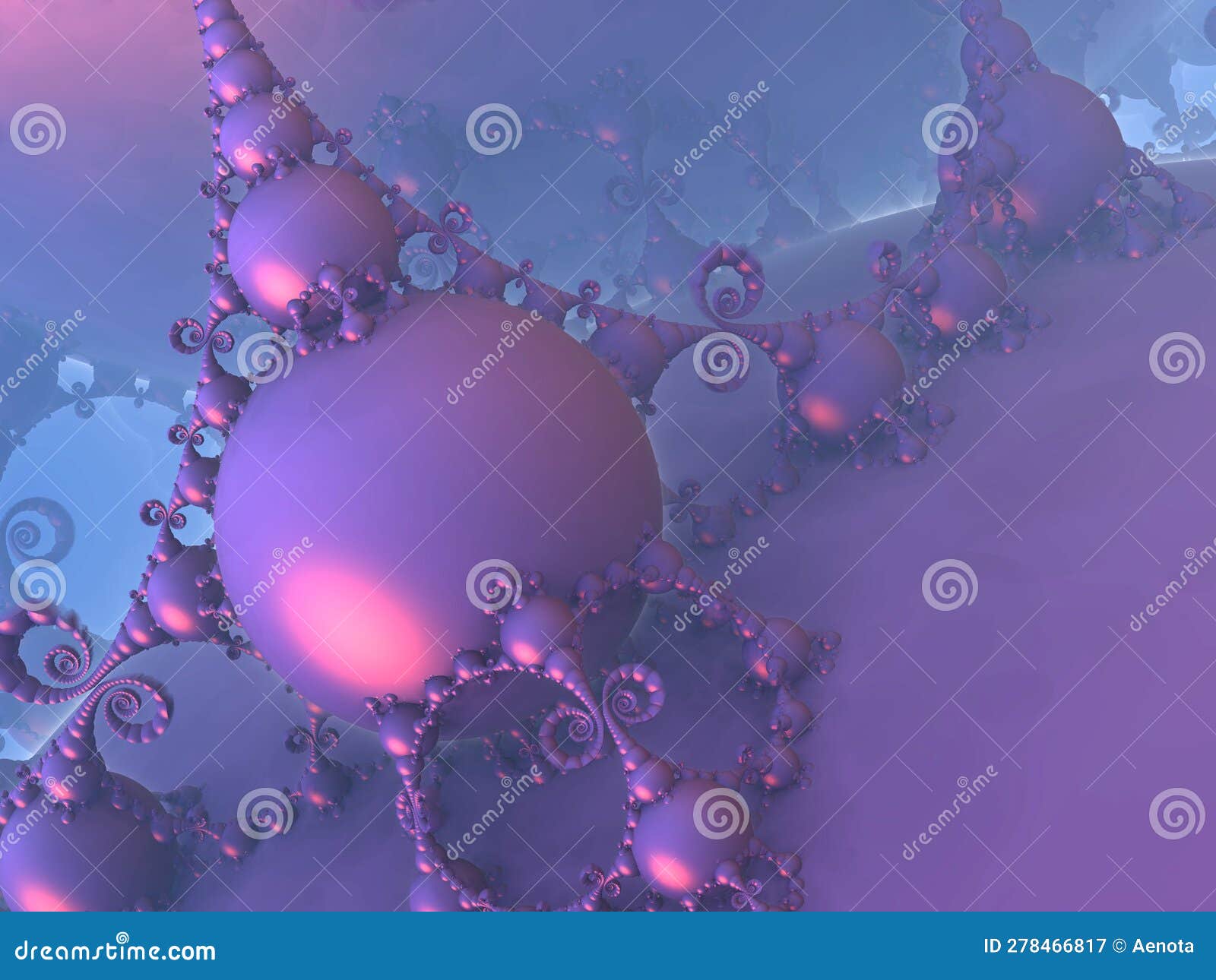 3D Fractal - Extraterrestrial Openwork Bubble Construction 3D Rendering ...
