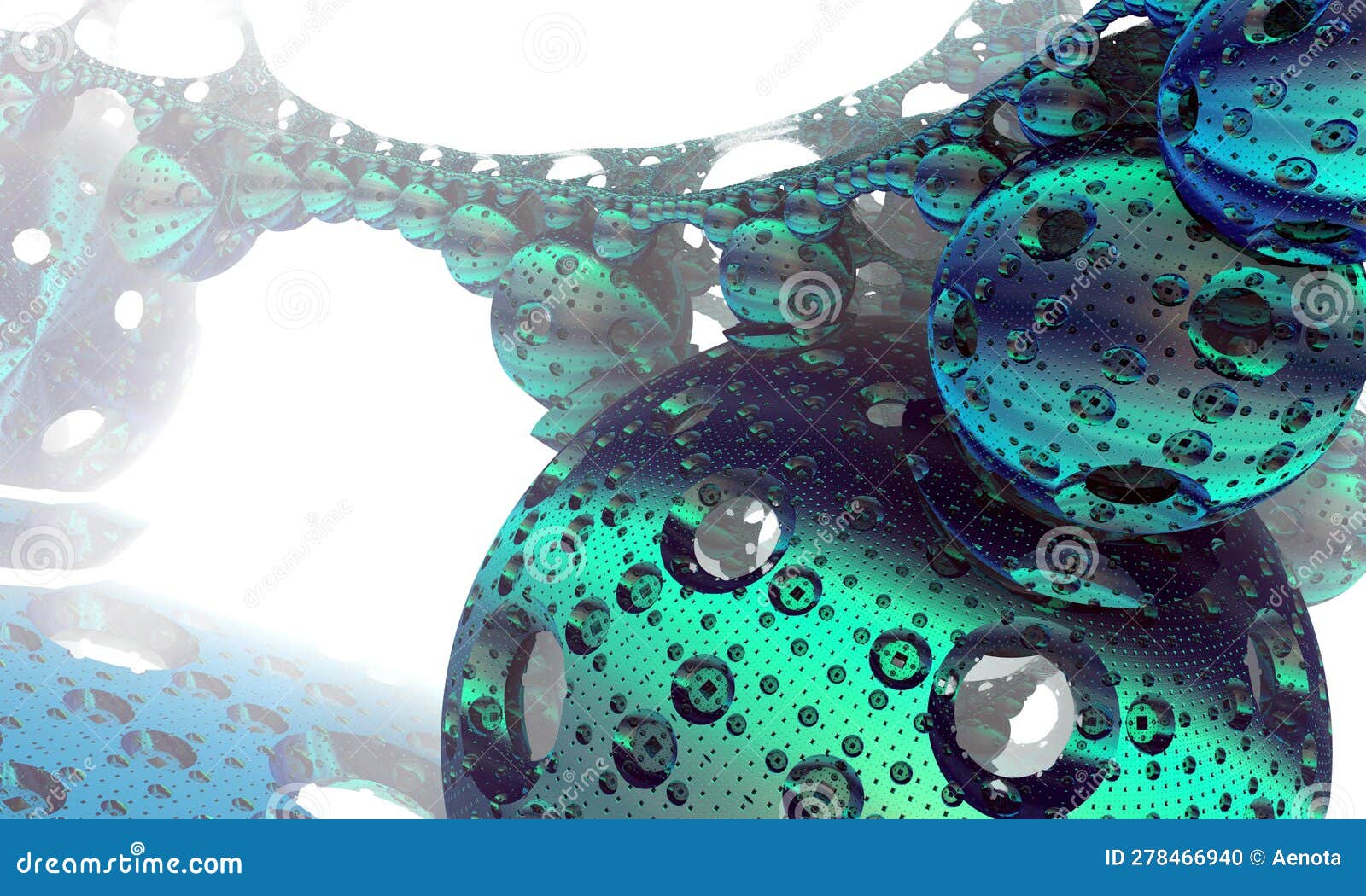 3D Fractal - Globular Menger Sponge Bridge 3D Rendering Background ...