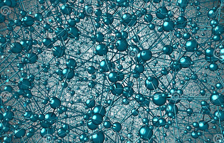 Fractal Rendering Molecular Atomic Crystal Ctructure Stock Illustration ...