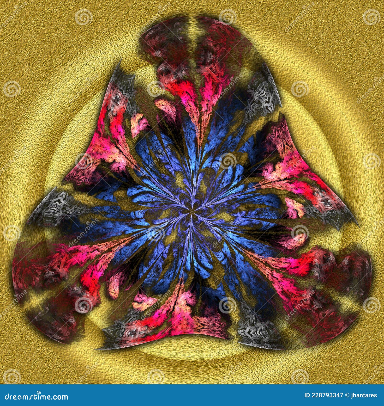 3d Fractal Triangle Pattern Stock Illustration - Illustration of ...