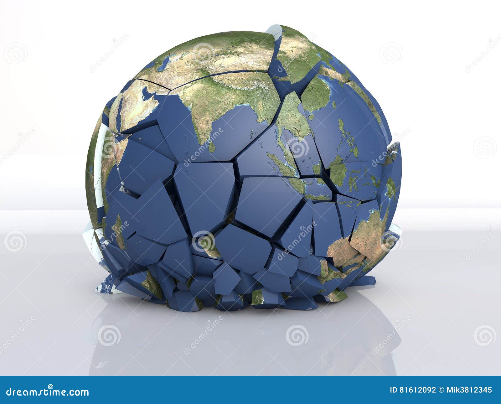 3D fracture earth stock illustration. Illustration of destruction ...
