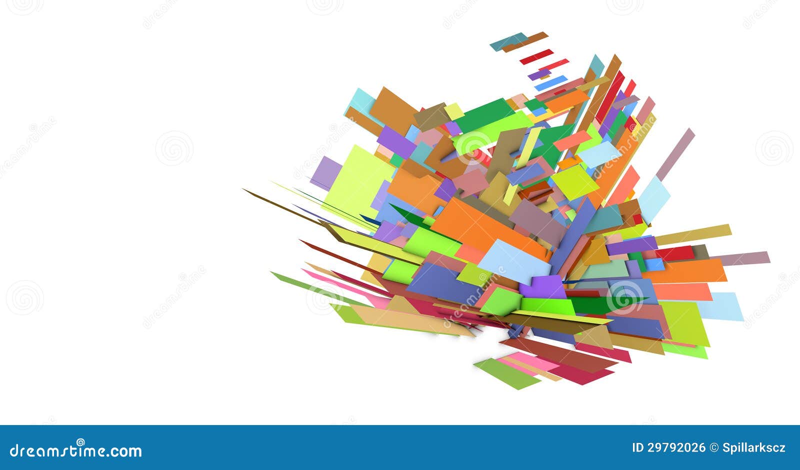 3d Multiple Color Abstract Floral Shape Stock Illustration ...