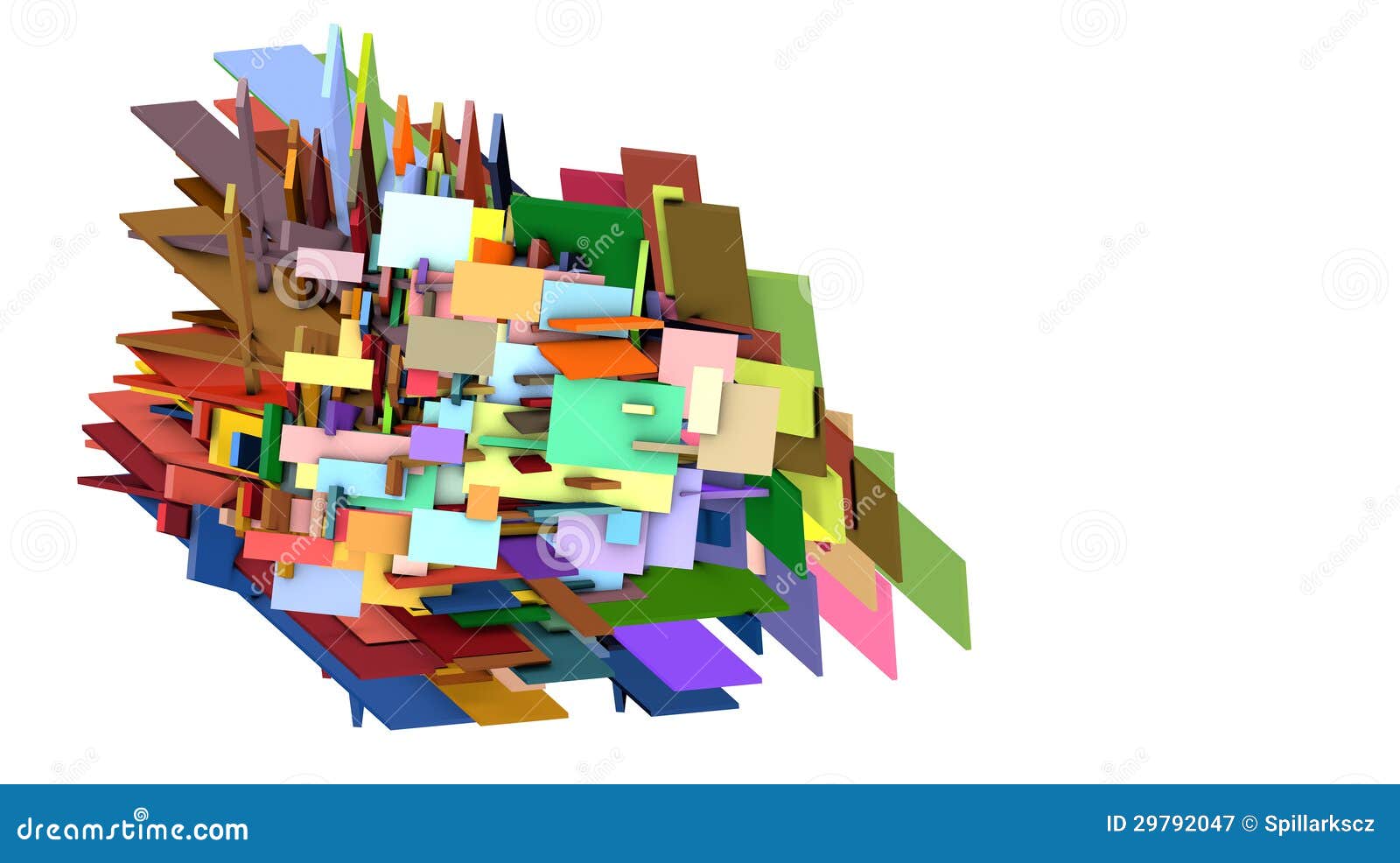 Fragmented Multiple Color Abstract Sharp Shape Stock Illustration ...