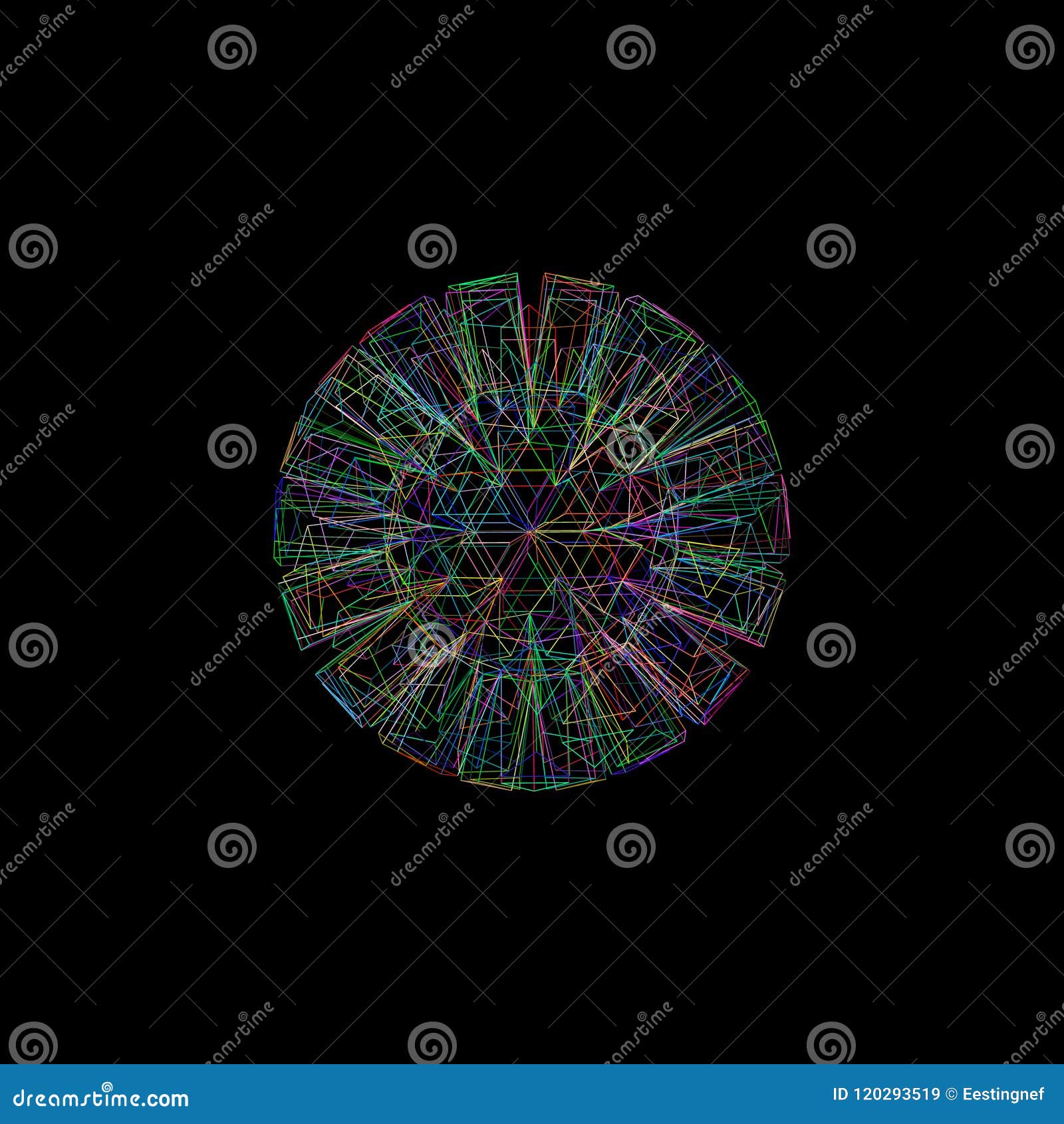 3d Framework Sphere from Lines. Technology Style. Vector Outline Stock ...