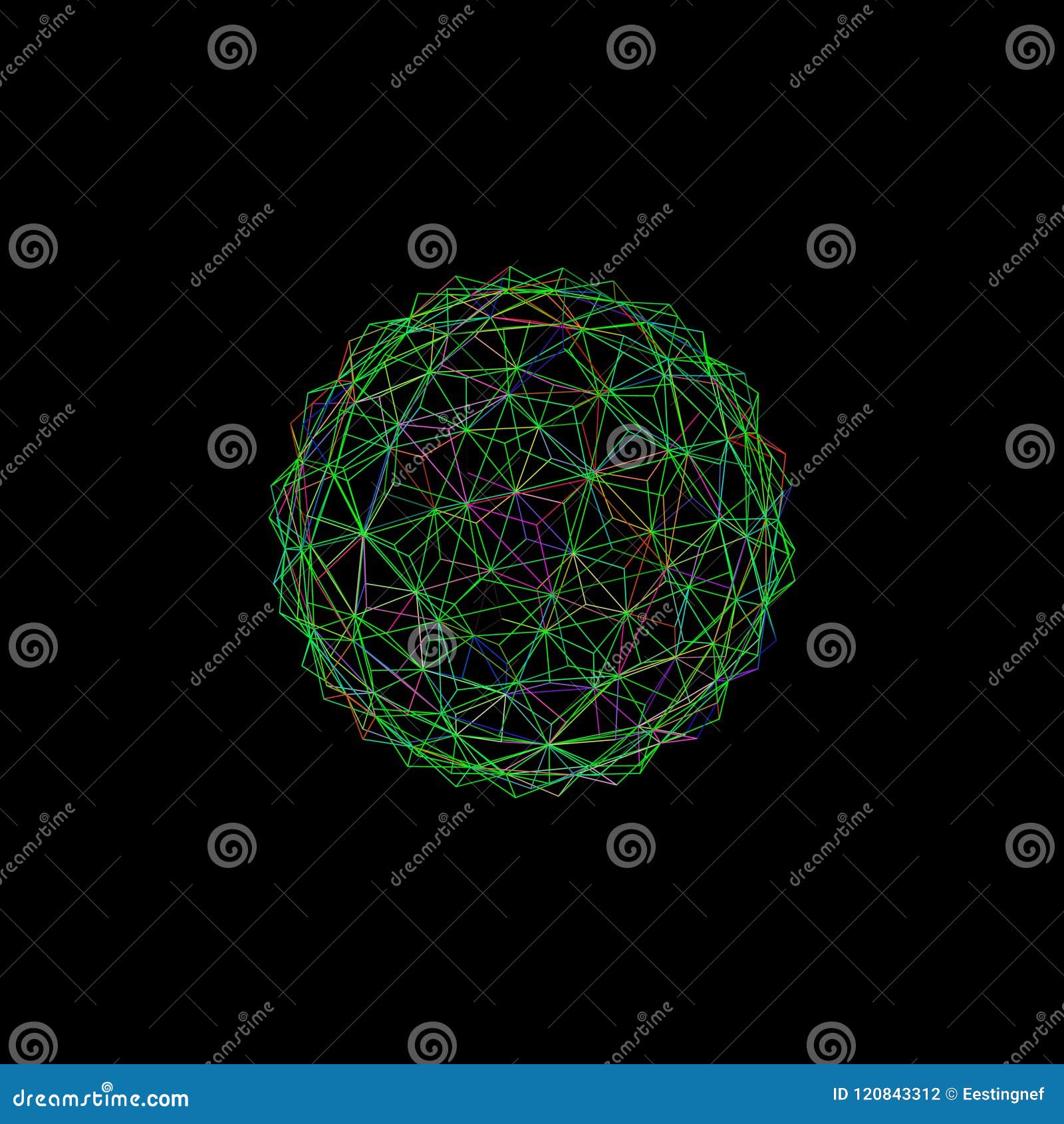3d Framework Sphere from Lines. Technology Style. Vector Outline Stock ...