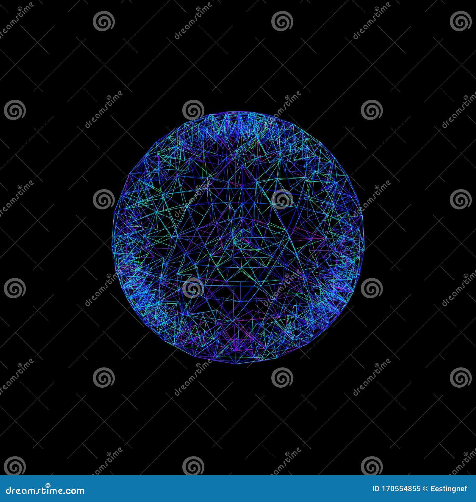 3d Framework Sphere from Lines. Technology Style. Vector Outline ...