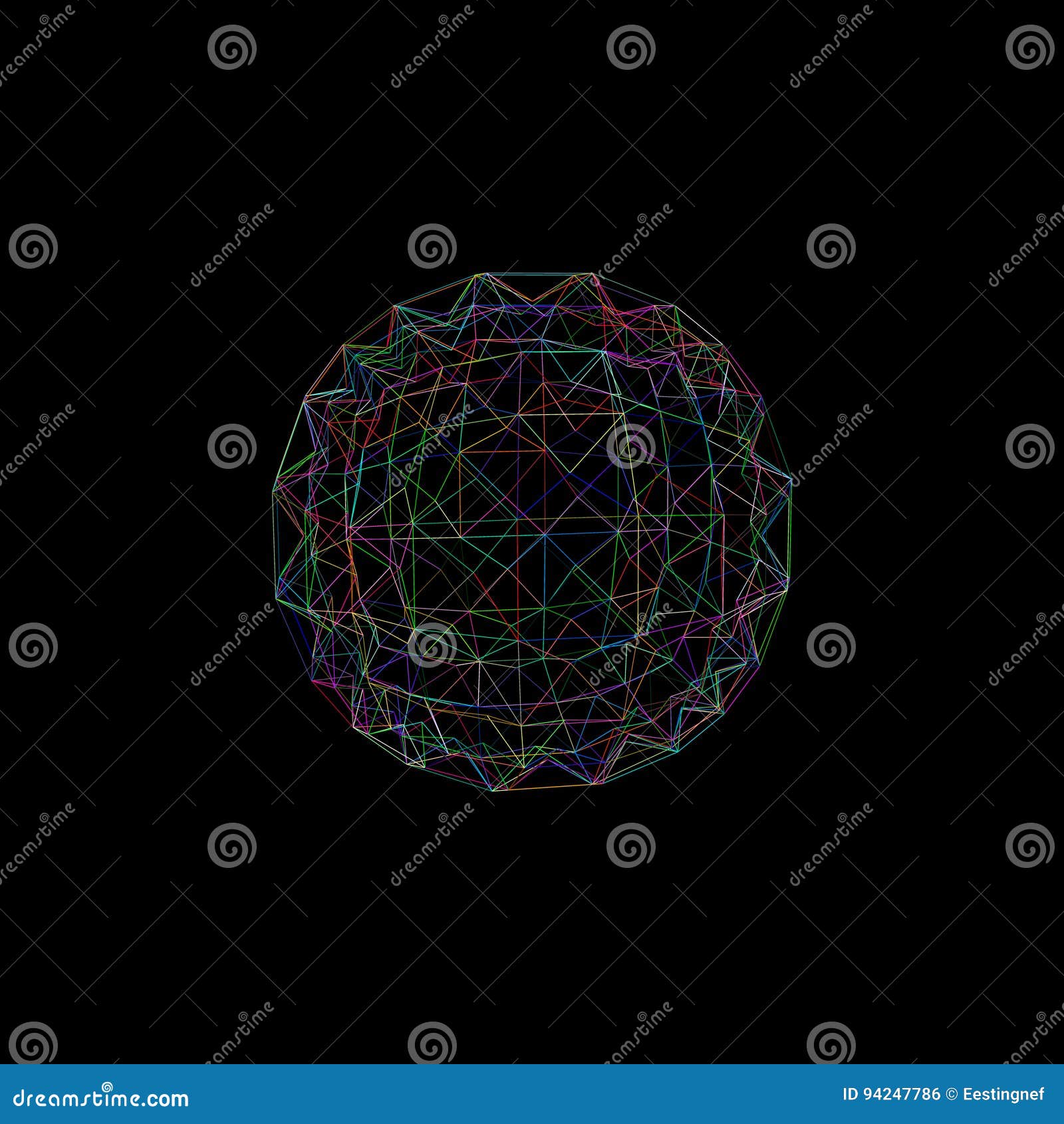 3d Framework Sphere from Lines. Technology Style. Vector Outline Stock ...