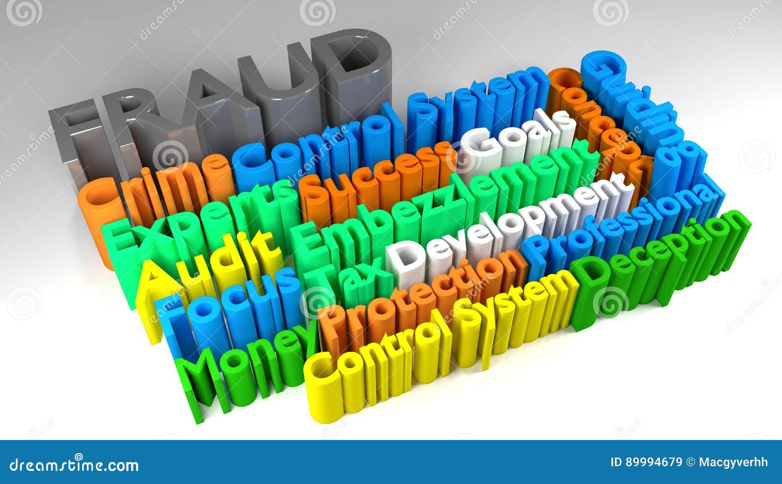 3D FRAUD word cloud stock illustration. Illustration of success - 89994679