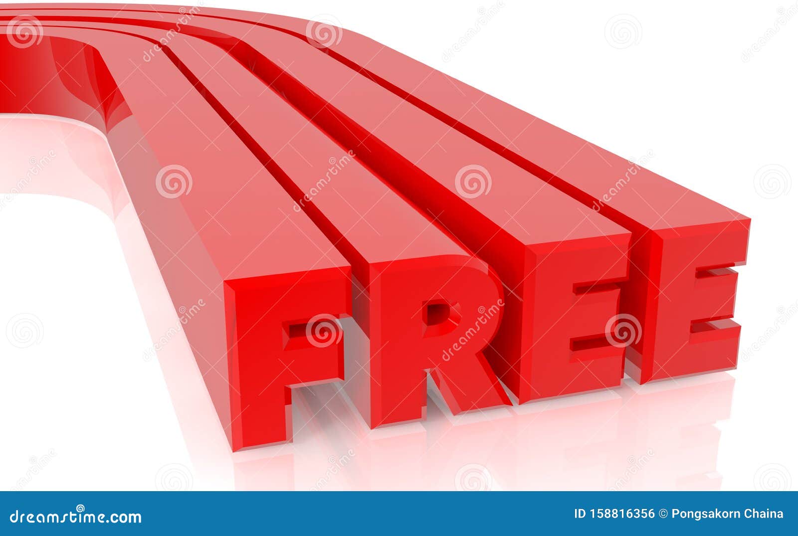 3D FREE Word Isolated on White Background 3d Rendering Stock ...
