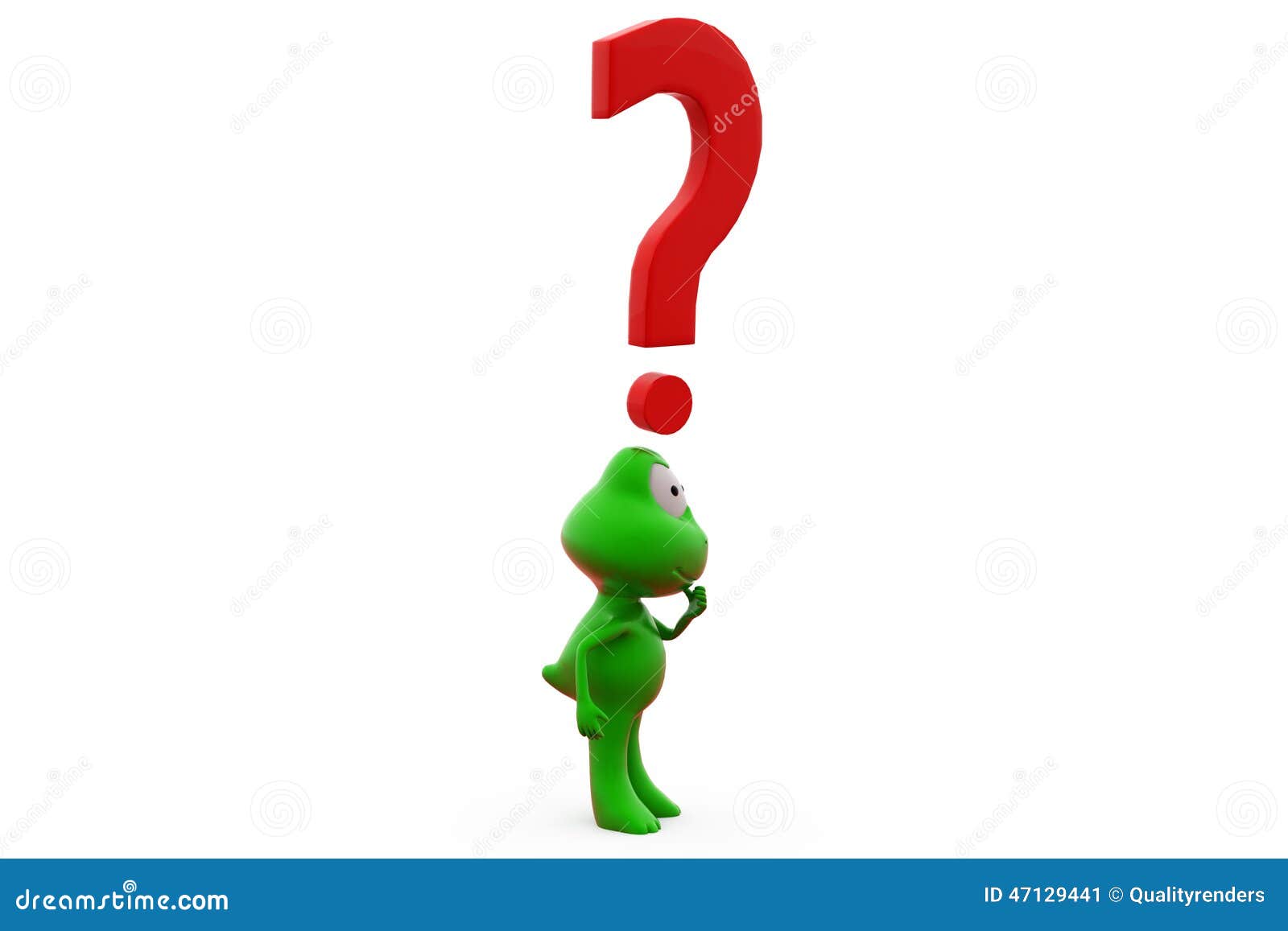 3d Frog Question Mark Concept Stock Illustration - Illustration of ...