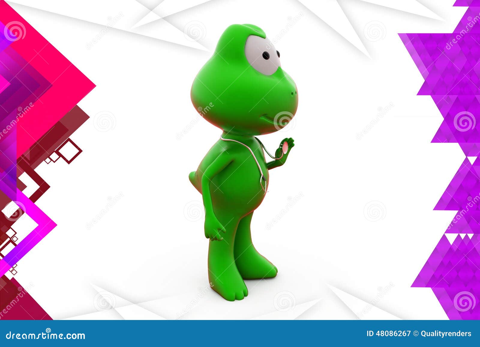 3d frog stand illustration stock illustration. Illustration of ...