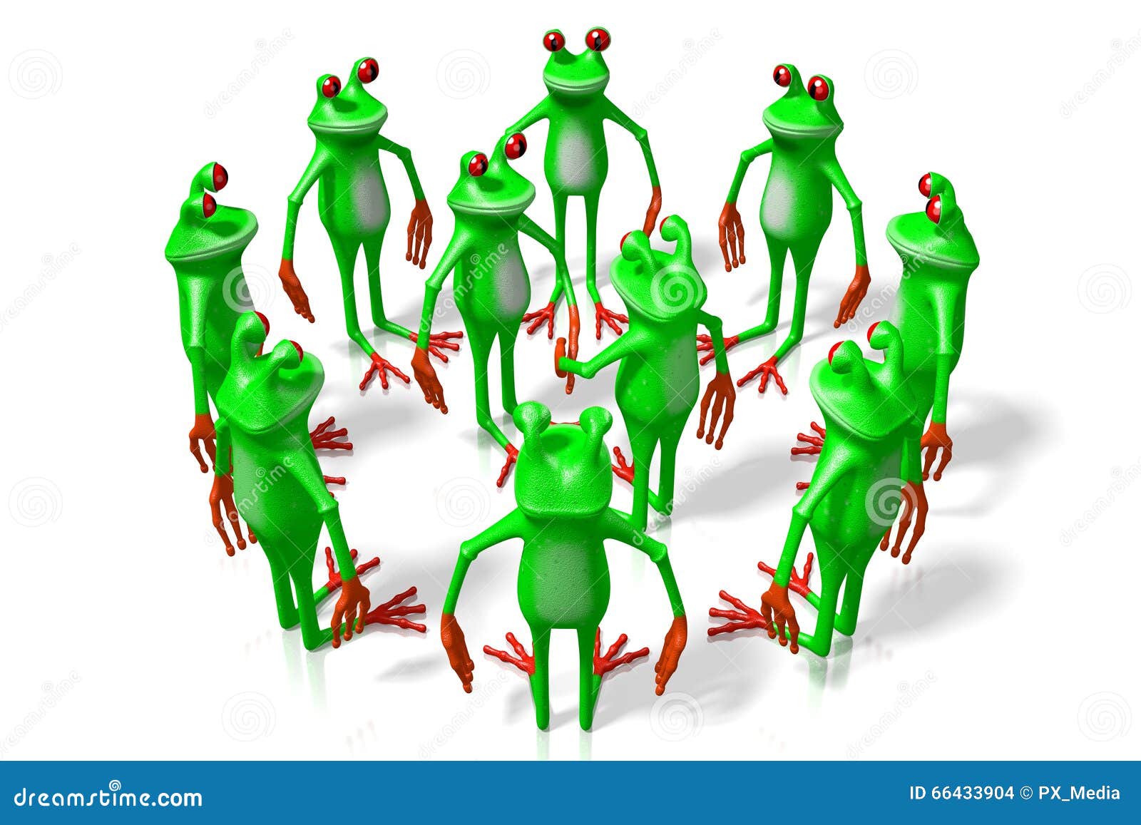 3D frogs - agreement stock illustration. Illustration of hand - 66433904