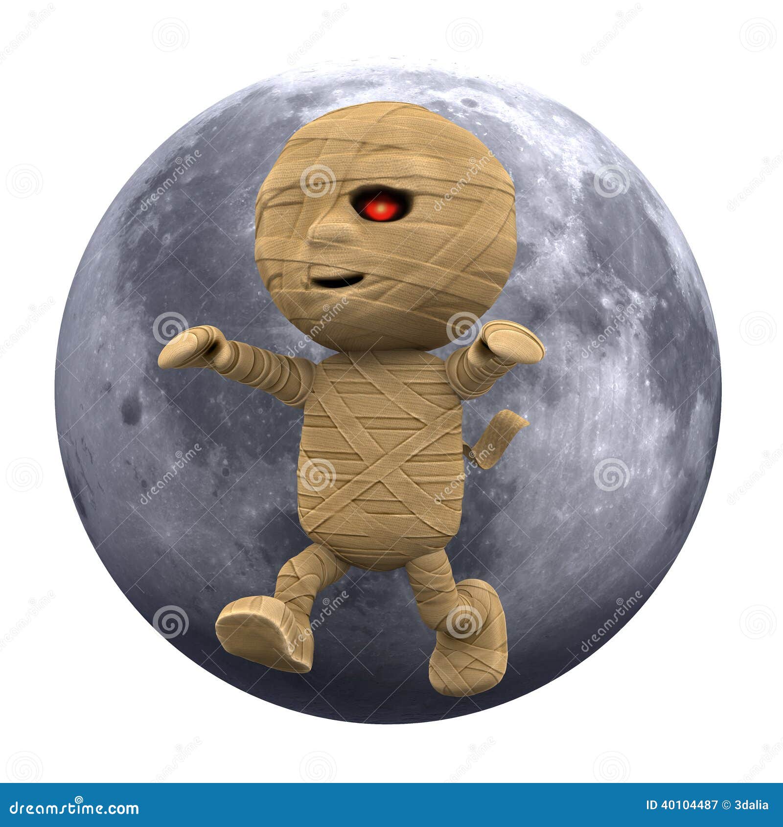3d Full Moon Egyptian Mummy Stock Illustration - Illustration of ...