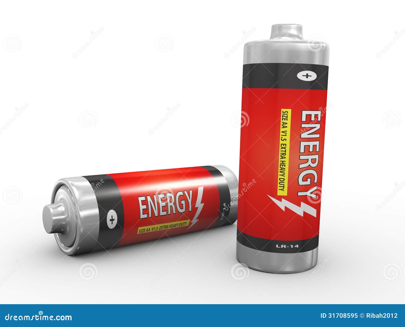 3d fully charged batteries stock illustration. Illustration of ...