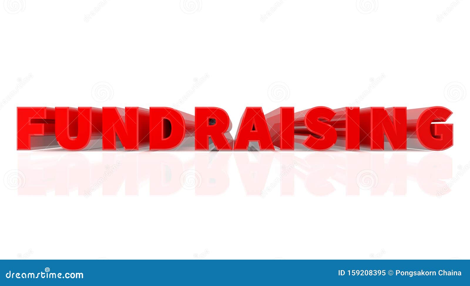 3D FUNDRAISING Word on White Background 3d Rendering Stock Illustration ...