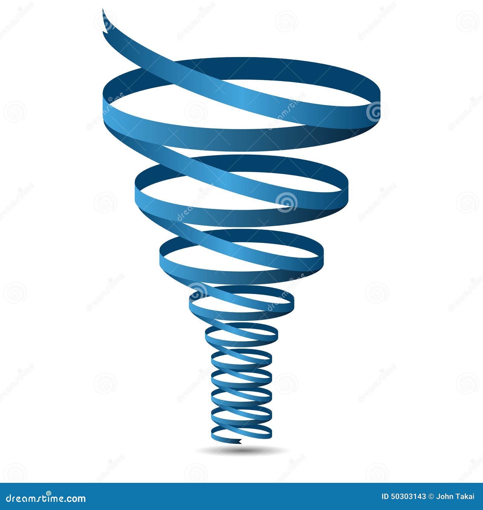 3d Funnel Ribbon stock vector. Illustration of ribbon - 50303143