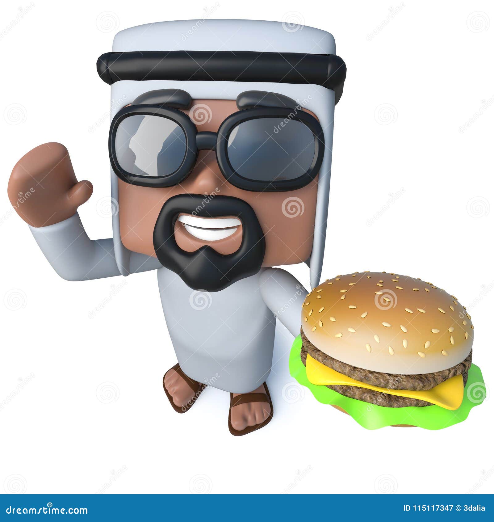 3d Funny Cartoon Arab Sheik Character Eating a Cheese Burger Stock ... 3d Funny Cartoon Arab Sheik Character Eating a Cheese Burger Stock ...