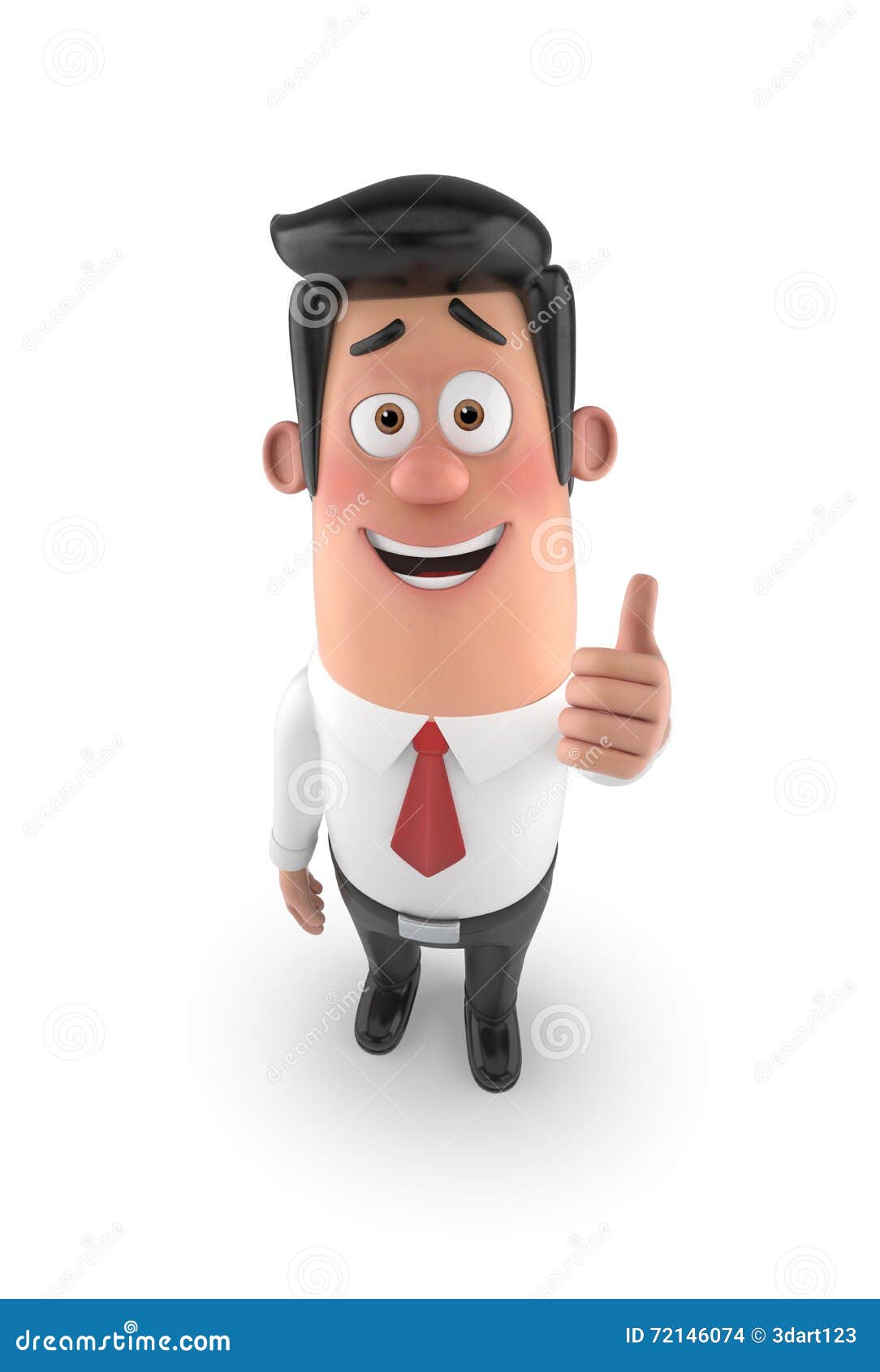 3D funny cartoon manager stock illustration. Illustration of business ...