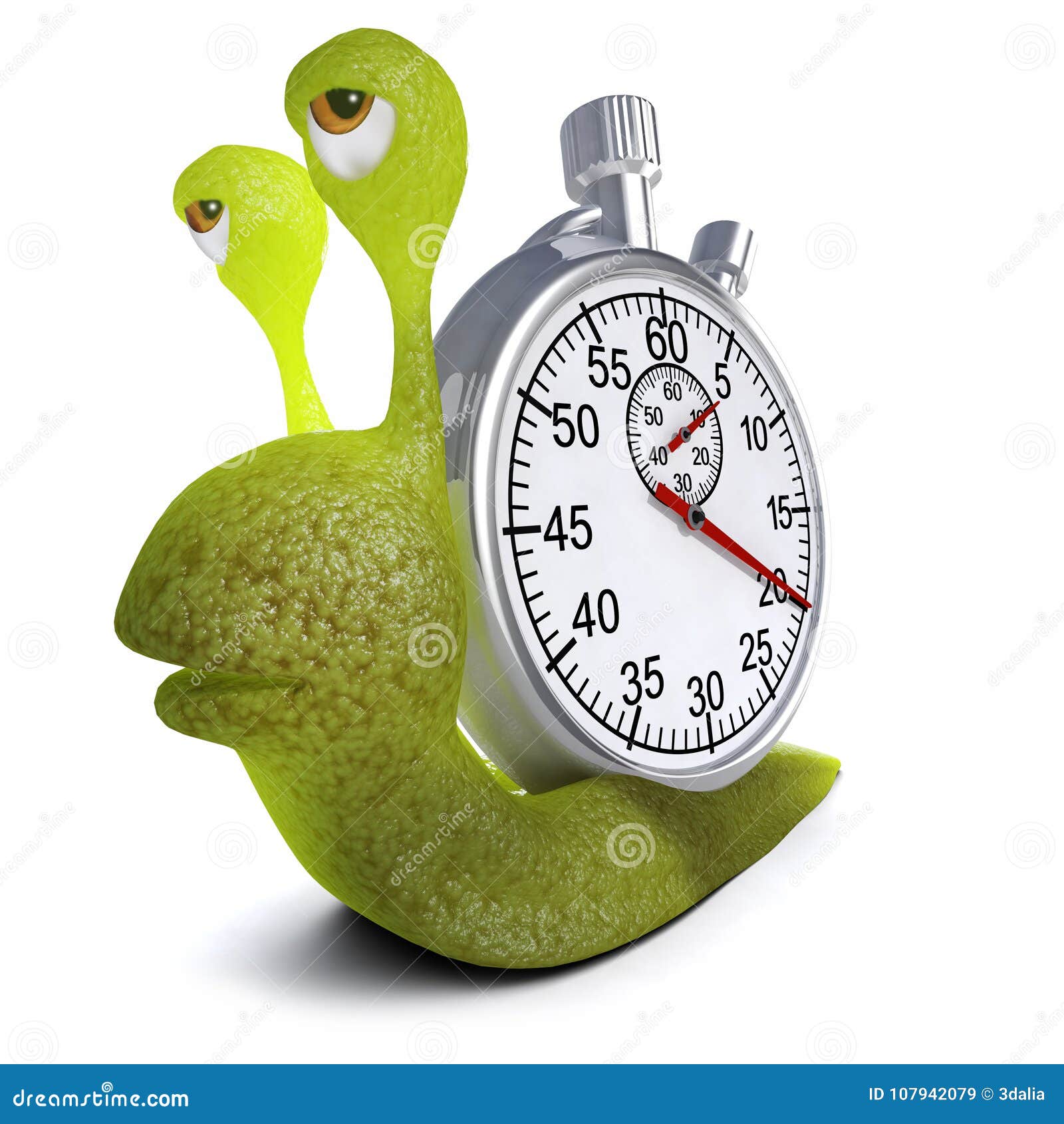 3d Funny Cartoon Snail Bug Carrying A Stopwatch | CartoonDealer.com ...