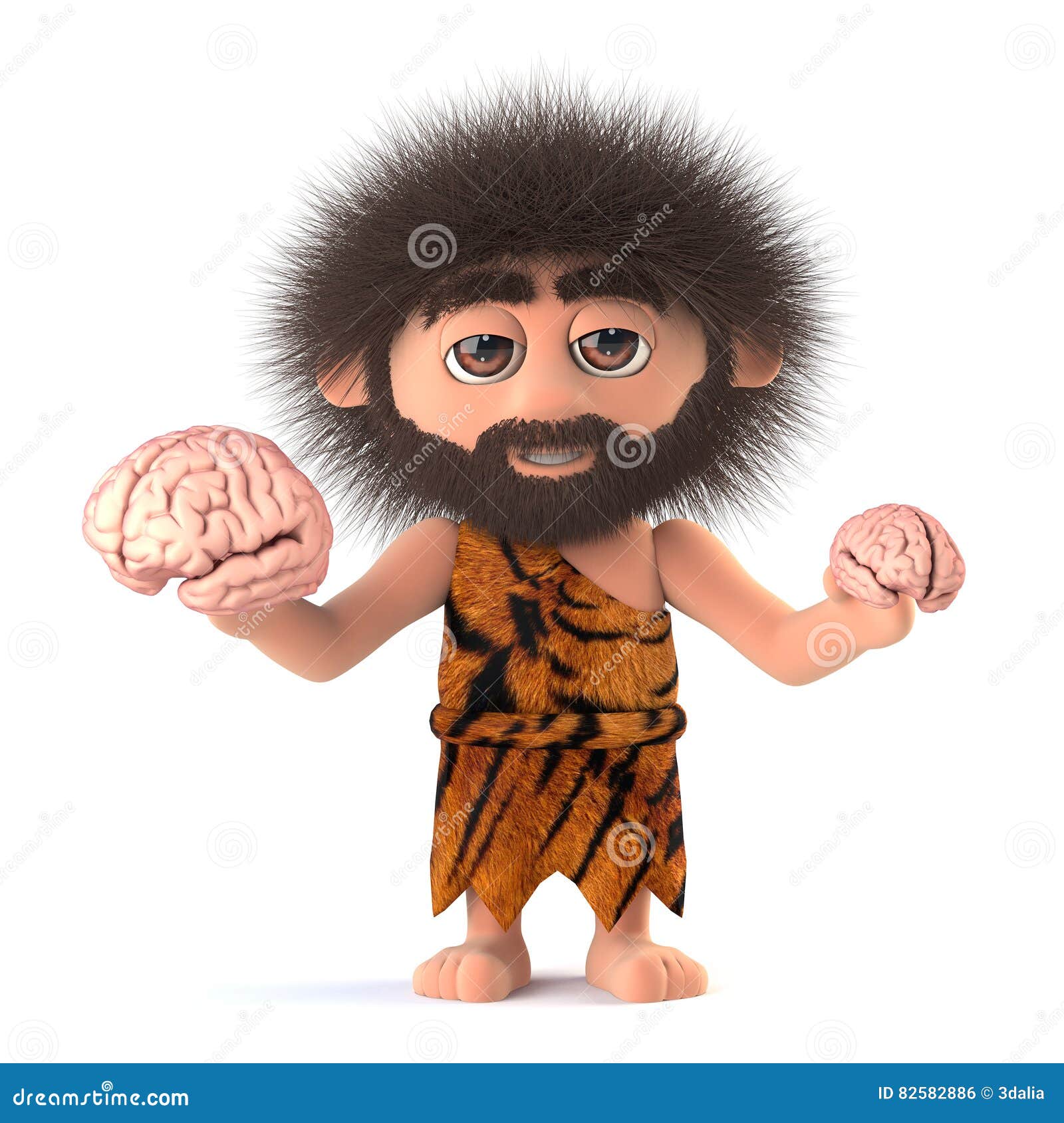 Caveman And Different Action Poses Cartoon Vector | CartoonDealer.com ...