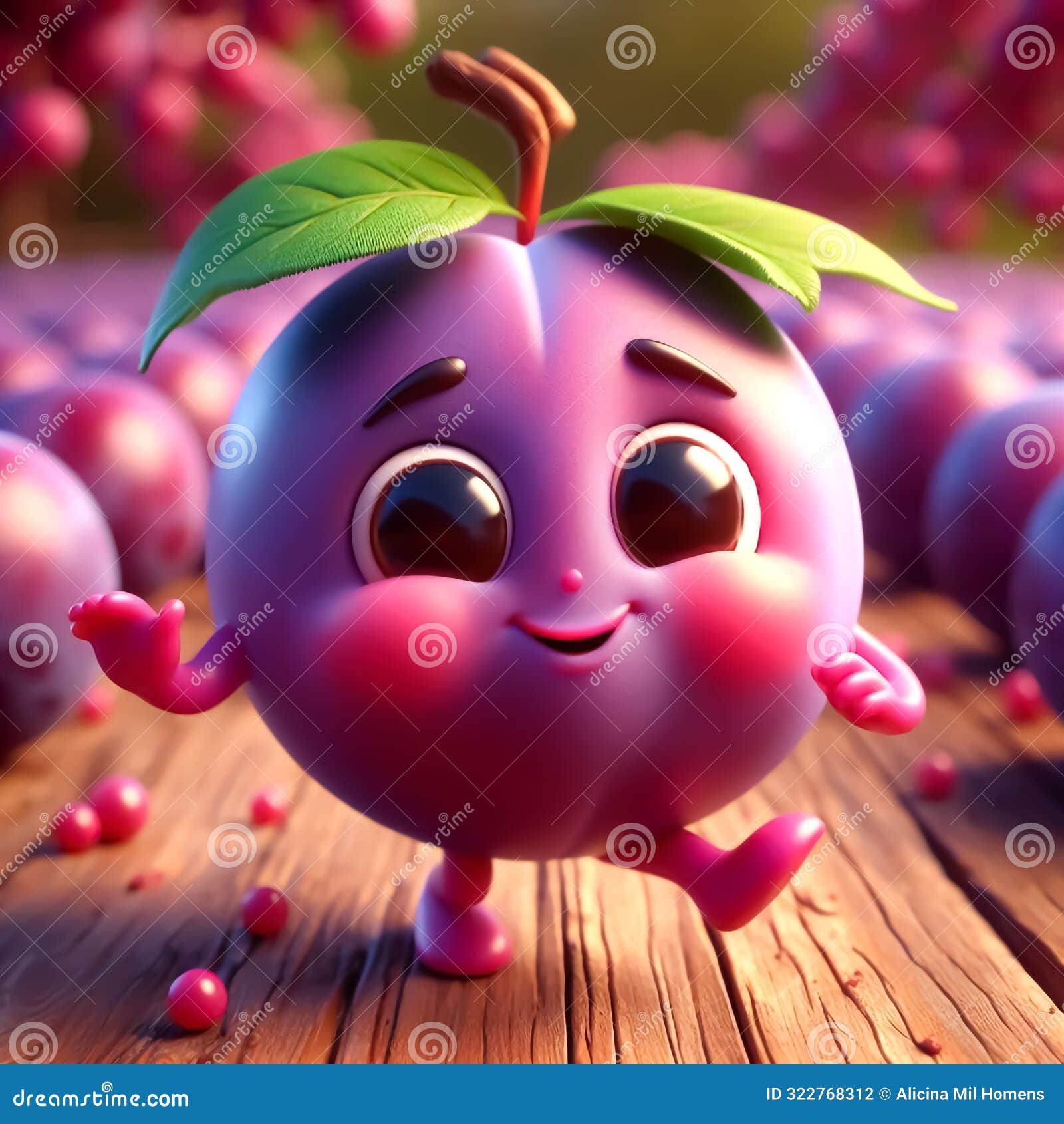 Funny Plum Fruit Cartoon Illustration Coloring Page | CartoonDealer.com ... Funny Plum Fruit Cartoon Illustration Coloring Page | CartoonDealer.com ...