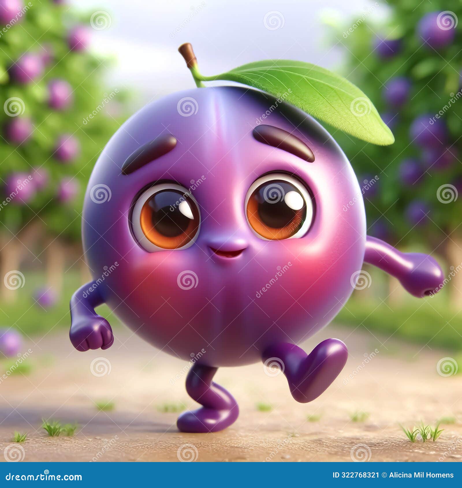 Funny Plum Fruit Cartoon Illustration Coloring Page | CartoonDealer.com ... Funny Plum Fruit Cartoon Illustration Coloring Page | CartoonDealer.com ...
