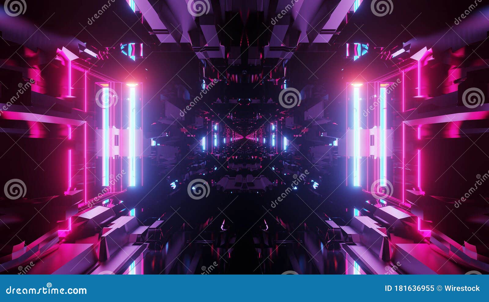 3D Futuristic Background with Glowing Abstract Colorful Neon Lights ... 3D Futuristic Background with Glowing Abstract Colorful Neon Lights ...