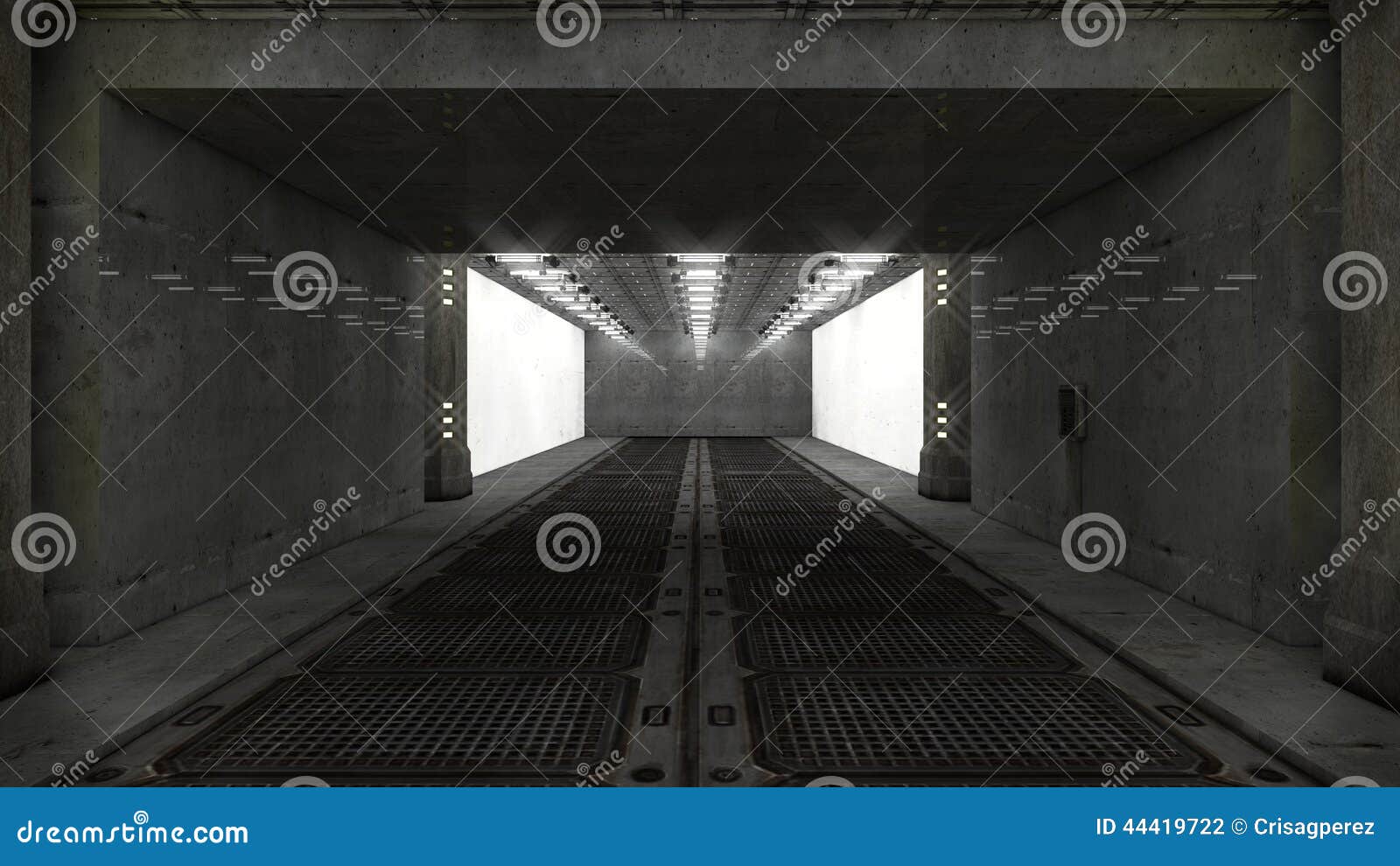 3D Futuristic corridor stock illustration. Illustration of office ...
