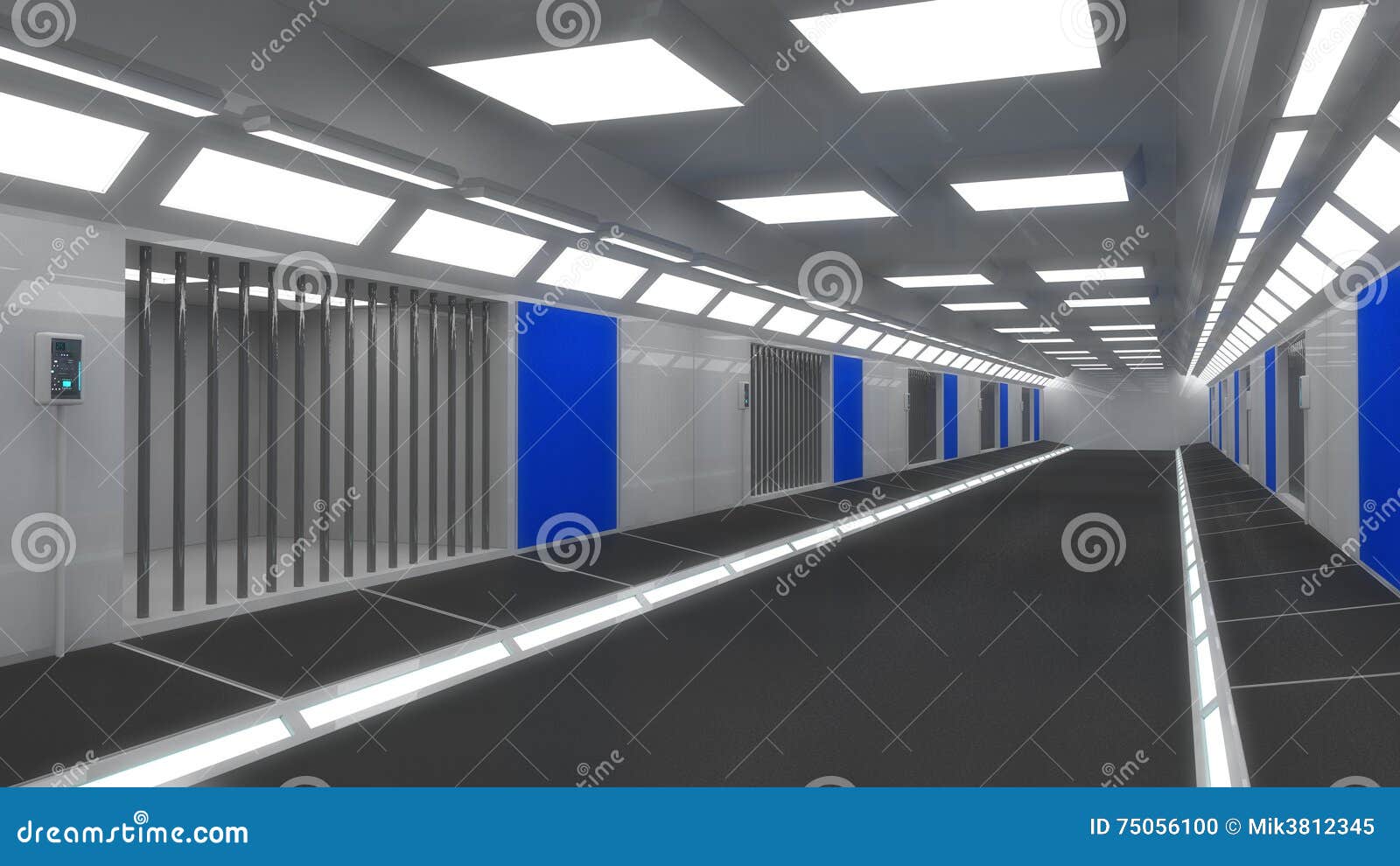 3d Futuristic Interior Jail Stock Photo - Image of jail, torture: 75056100