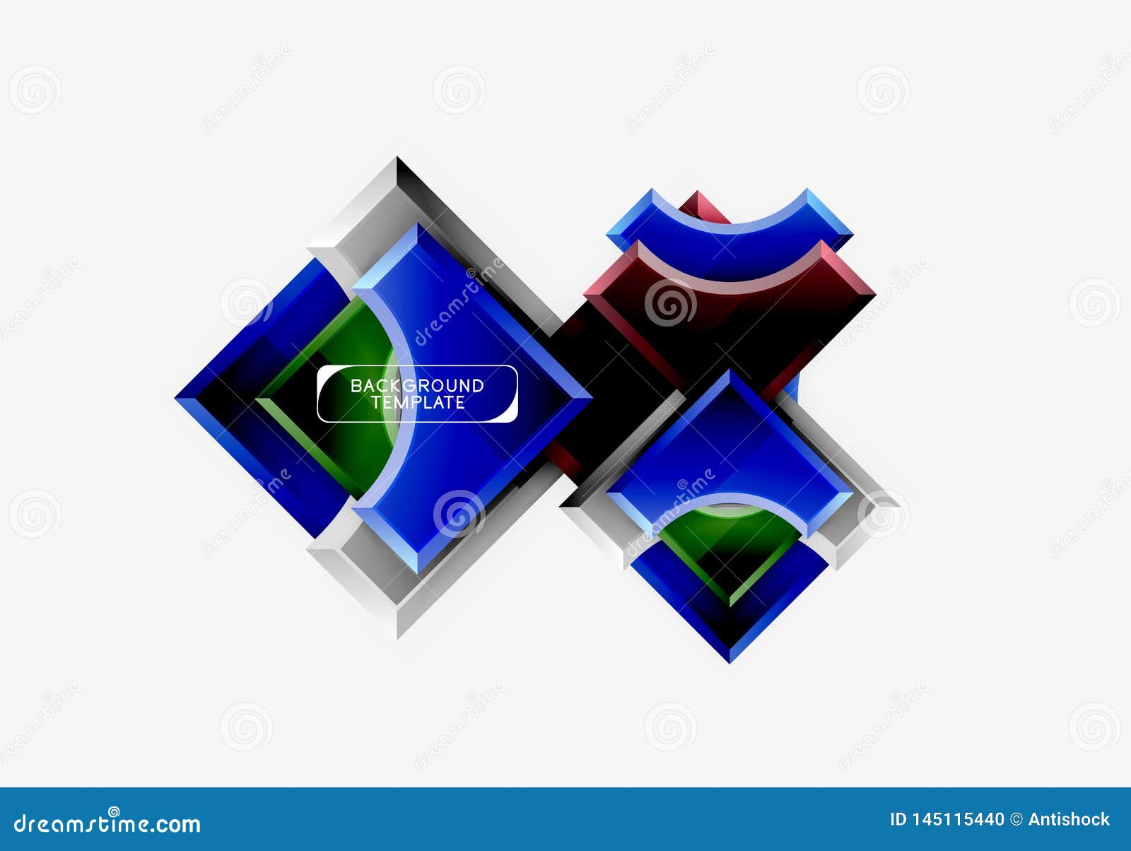 3d Futuristic Shapes Vector Abstract Background Made of Glossy Pieces ...
